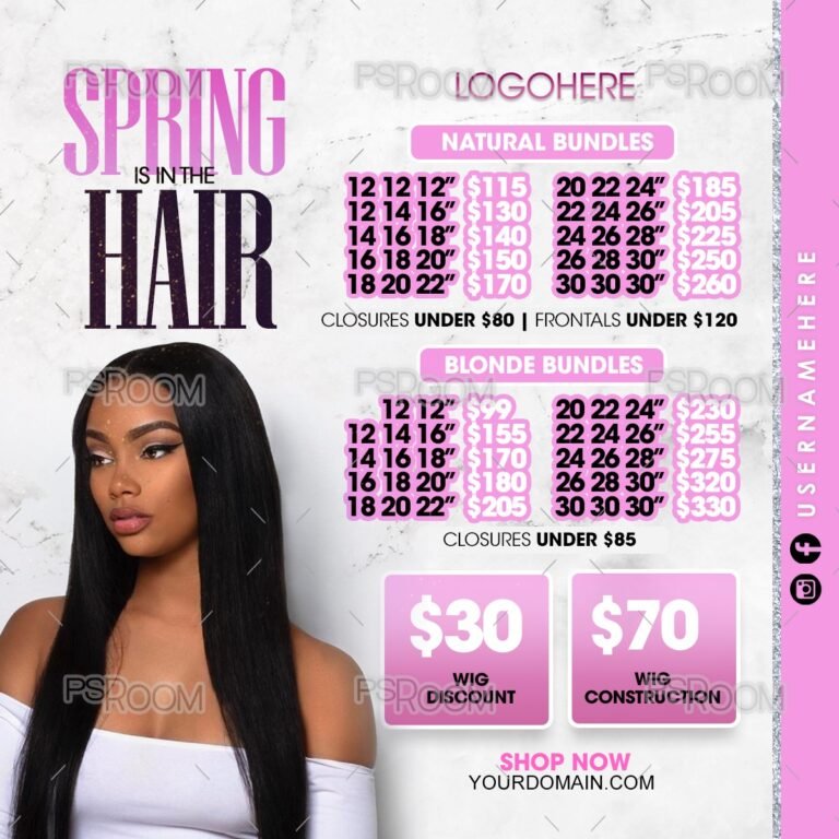 Spring Is In The Hair Bundle Flyer - PSDRoom.com